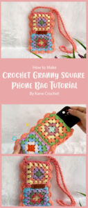 Stylish & Lovely Granny Square Phone Bag Free Crochet Tutorial ...