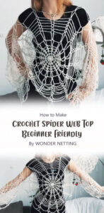 Edgy Spider-Web Top Free Crochet Tutorial Ideas - Carolinamontoni.com