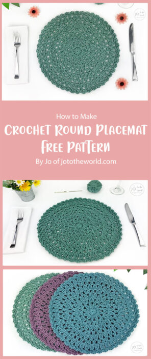 Delicate Round Placemat Free Crochet Pattern Ideas - Carolinamontoni.com