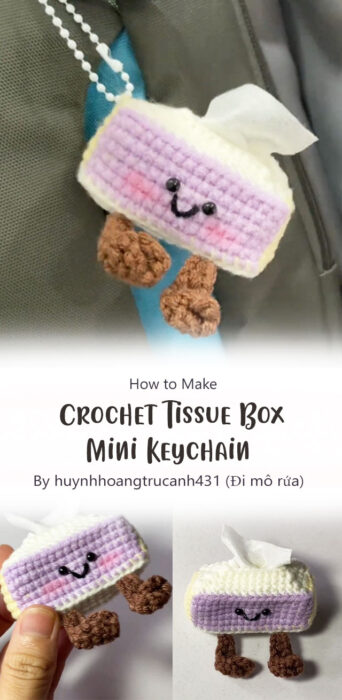 Adorable Mini Tissue Box Keychain Free Crochet Tutorial Ideas ...