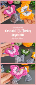 Make It Fly: Butterfly Keychain Free Crochet Tutorial Ideas ...