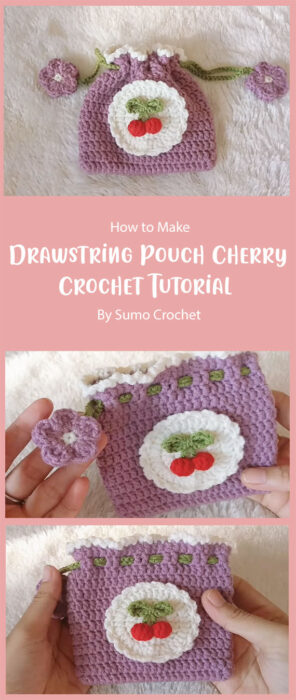 Free & Easy Crochet Drawstring Pouch Tutorial Ideas - Carolinamontoni.com