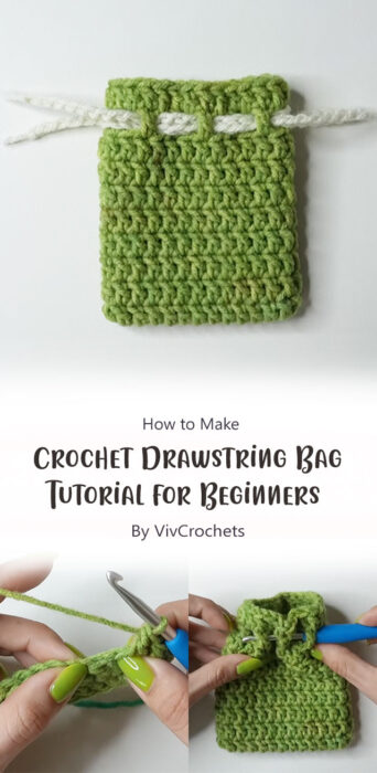 Free & Easy Crochet Drawstring Pouch Tutorial Ideas - Carolinamontoni.com